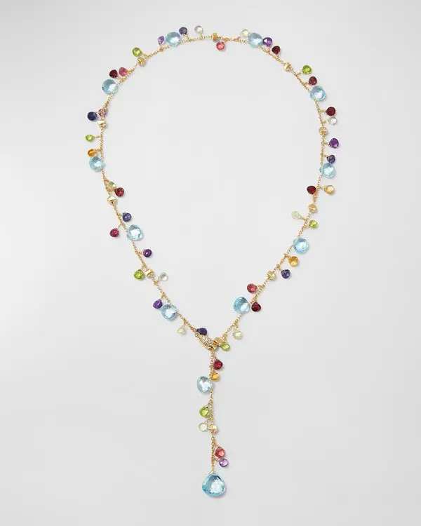 Marco Bicego Paradise 18k Diamond And Stone Lariat - Yellow Gold