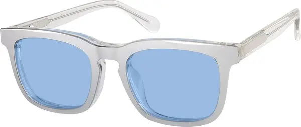 Prescription Glasses Zenni Snap On Sunglasses Gray Rectangle