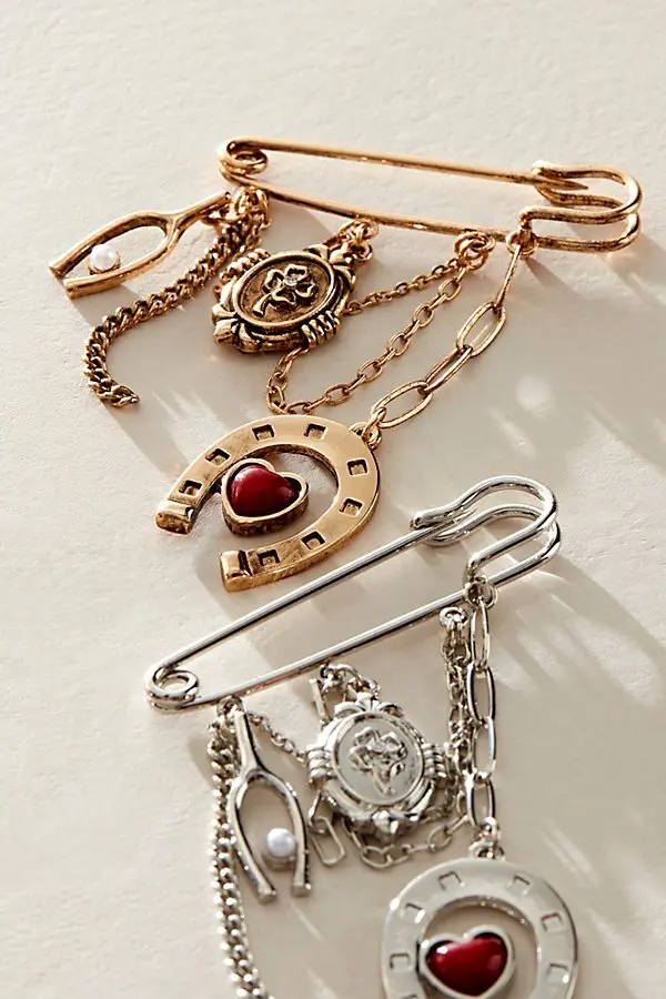 Free People Total Eclipse Brooch - Silver Lucky