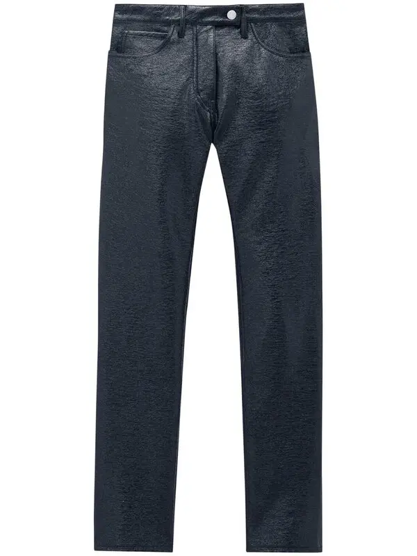 COURREGES Slim-fit Vinyl Trousers - Blue