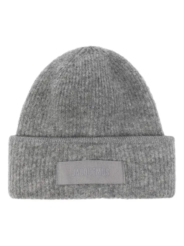 Jacquemus Le Bonnet Gros Grain Beanie - Grey
