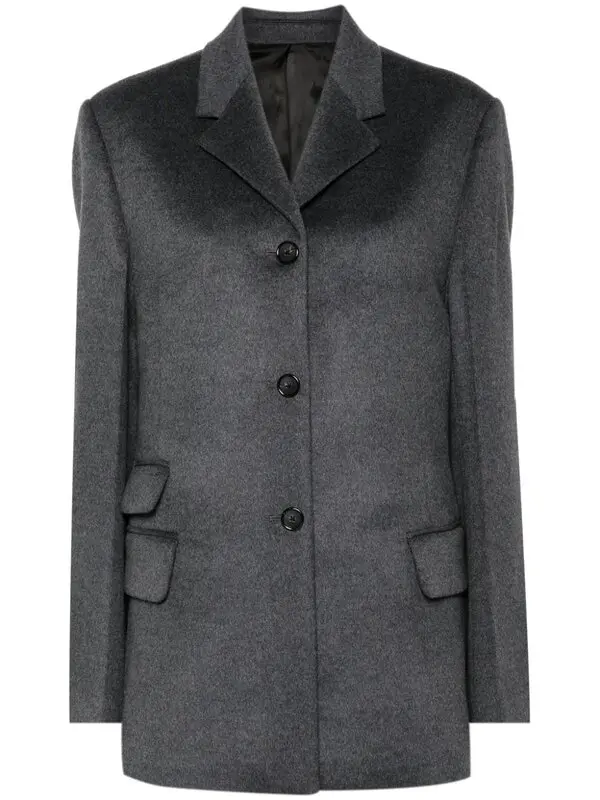 TOTÊME Straight Single-breasted Blazer - Grey