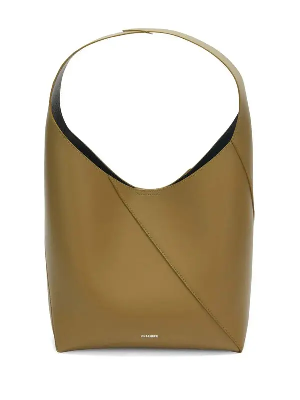 JIL SANDER Medium Vertigo Leather Shoulder Bag - Green