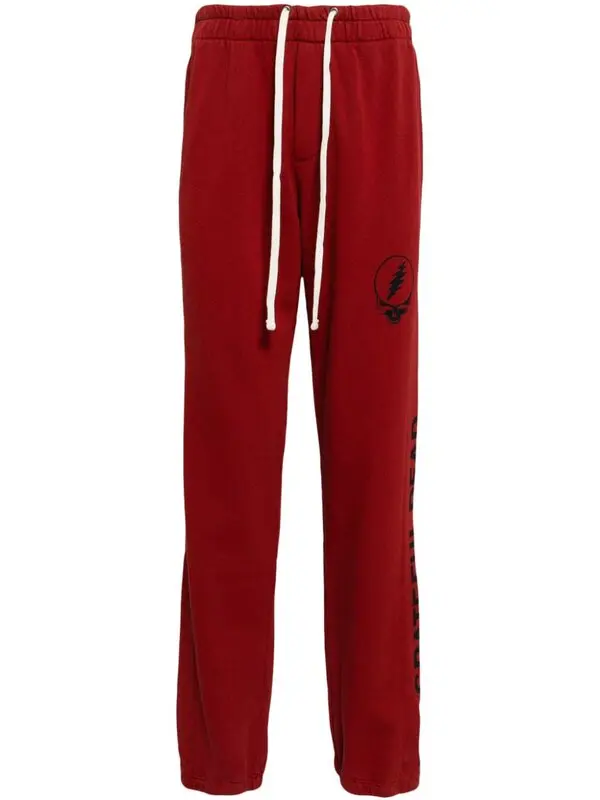 JAMES PERSE Grateful Dead Cotton Track Pants - Red