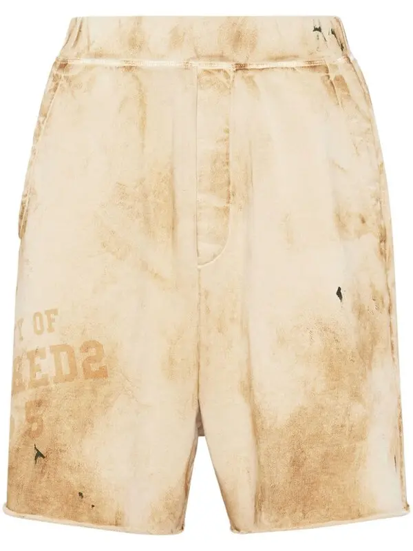 Dsquared2 Logo-print Distressed Track Shorts
