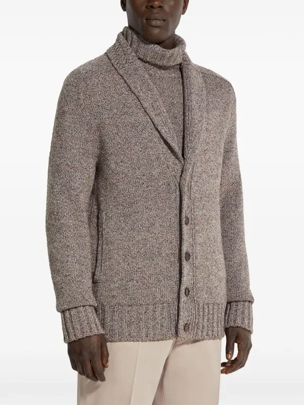 Zegna Shawl-lapel Cashmere Cardigan - Neutrals