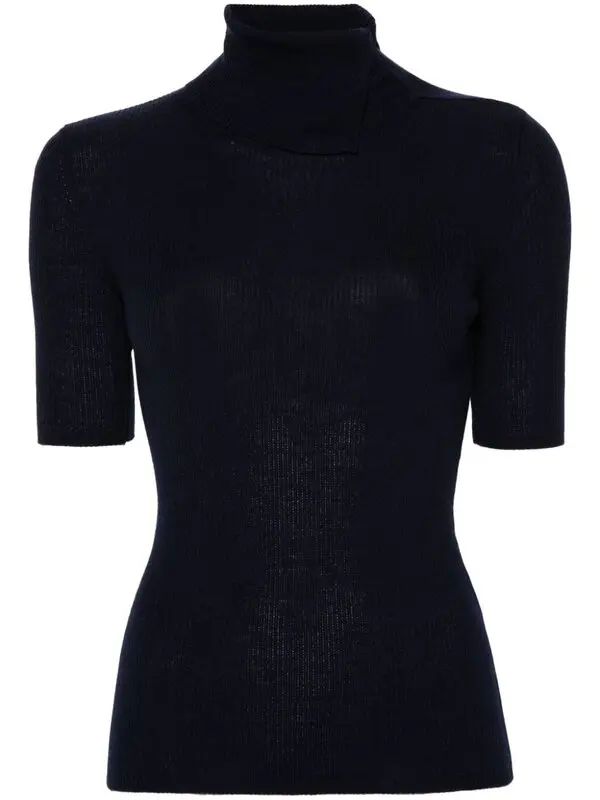 P.a.r.o.s.h Ribbed-knit Turtleneck Sweater - Blue