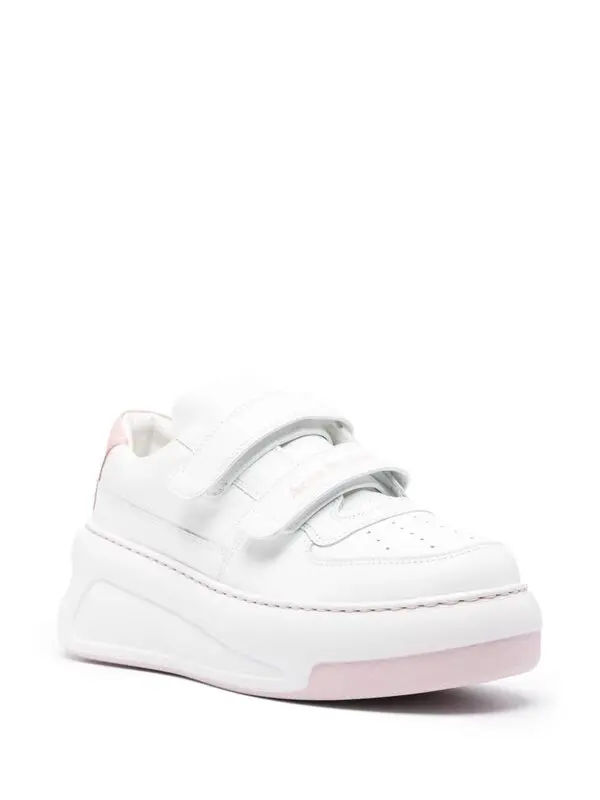 Acne Studios Touch-strap Platform Sneakers - White