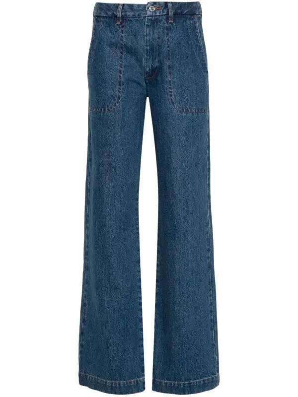 A.p.c. Seaside Wide Leg Jeans - Blue