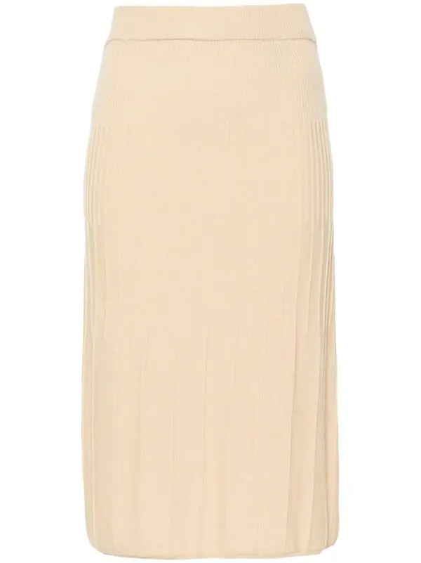 JOSEPH Merino Midi Skirt - Neutrals