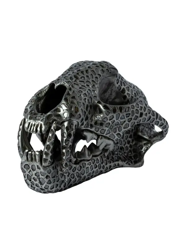 PARTS OF FOUR Leopard Skull Centrepiece