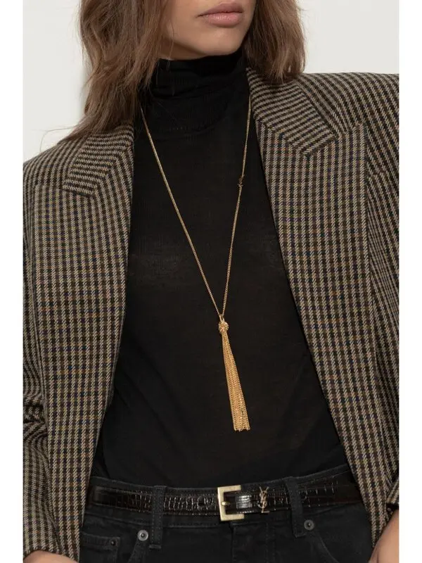 Saint Laurent Cassandre Tassel Necklace
