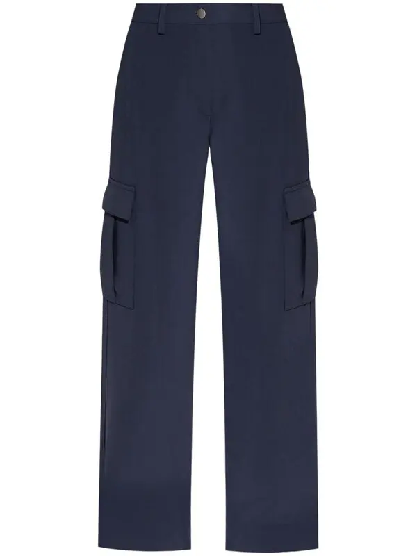 Theory Wide-leg Cargo Trousers - Blue
