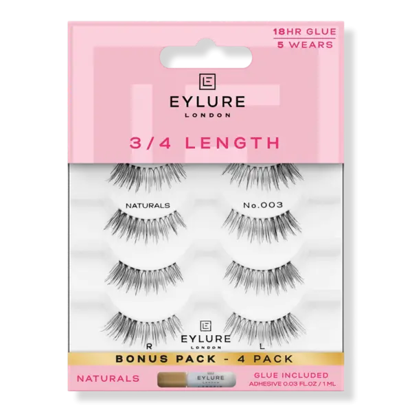 EYLURE 3/4 Length Naturals Accent No. 003 Eyelashes Multipack
