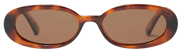 Le Specs Outta Love Oval-frame Sunglasses - Toffee Tort