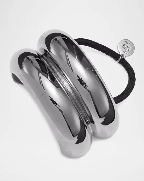 LELET NY Glossy Arch Hair Tie - Rhodium
