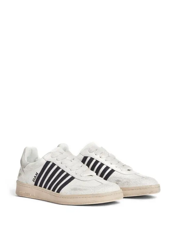 Dsquared2 Boxer Distressed Low-top Sneakers - White