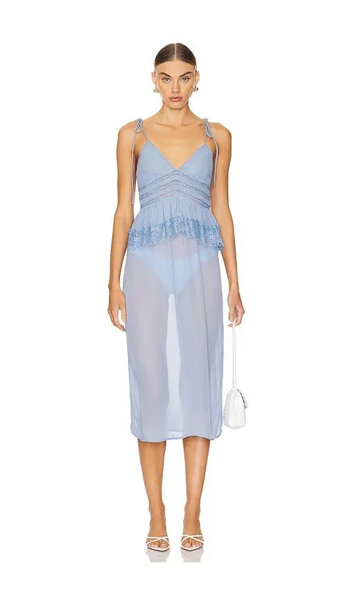 Free People X Intimately Fp X Kiki Slip In Baby Blue