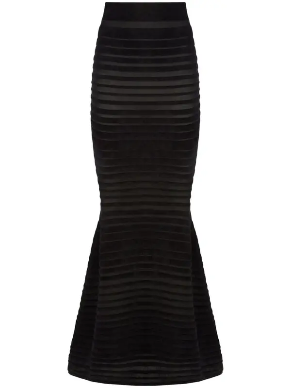 Nina Ricci Striped Knit Mermaid Skirt
