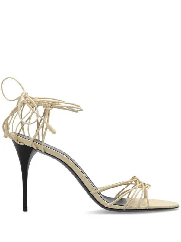 Saint Laurent 90mm Babylone Sandals - Neutrals
