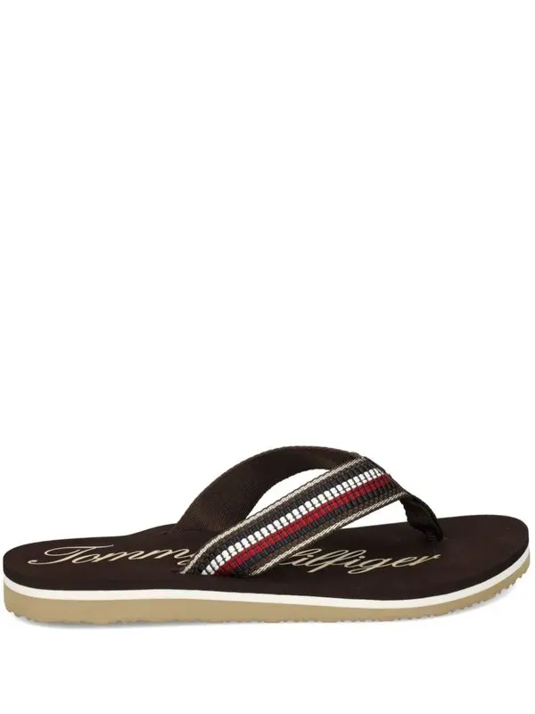 Tommy Hilfiger Signature Tape Flip-flops - Black