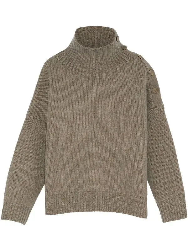 YVES SALOMON Button-up Shoulder Jumper