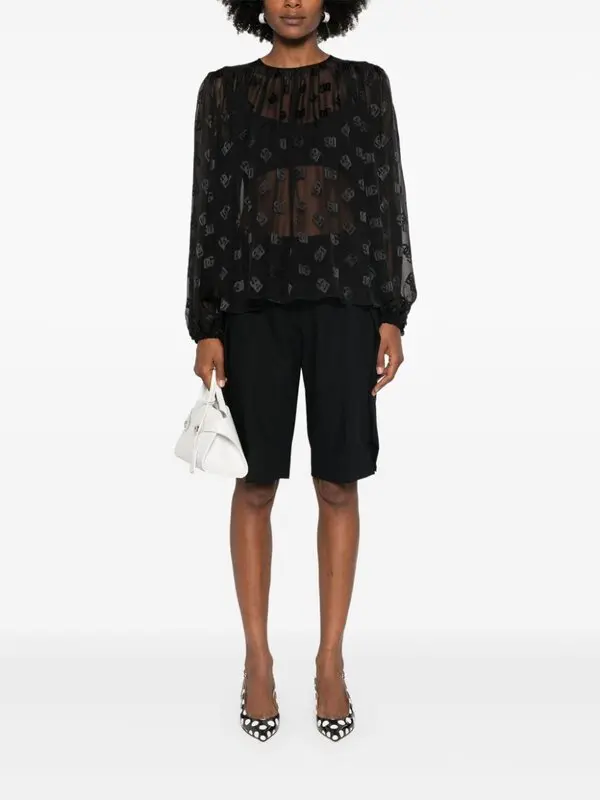 Dolce & Gabbana Monogram-dévoré Blouse