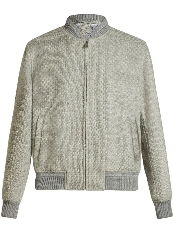 Etro Zip-up Wool Bomber Jacket