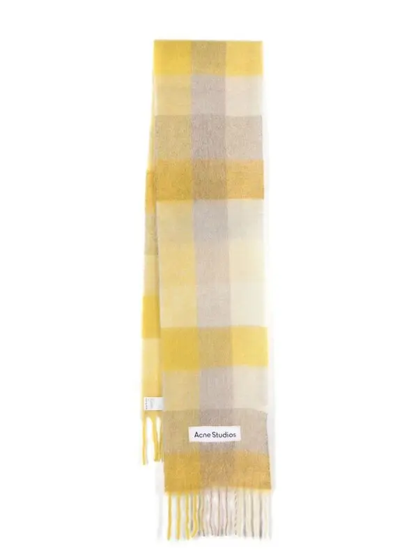 Acne Studios Checked Scarf - Neutrals