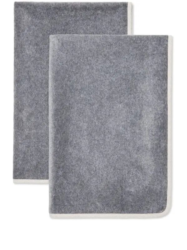 Brunello Cucinelli Logo-embroidered Towel - Grey