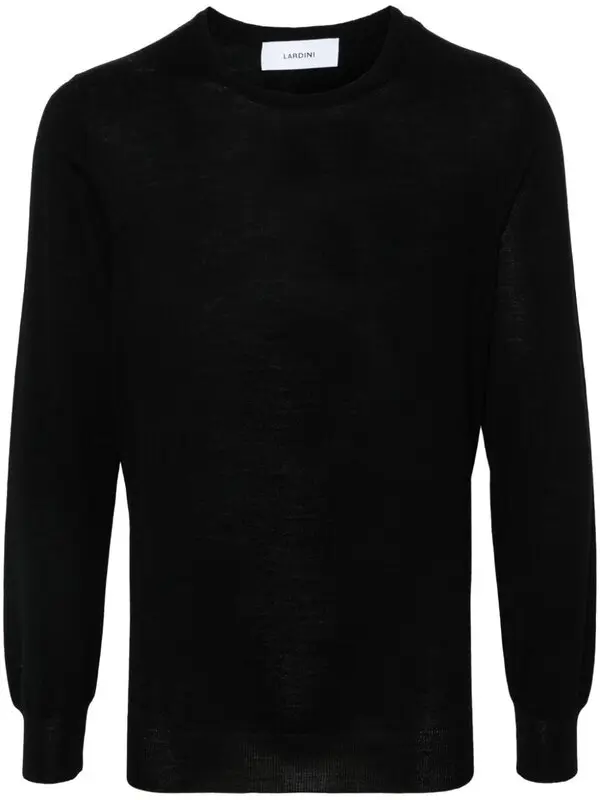 LARDINI Fine-knit Sweater - Black