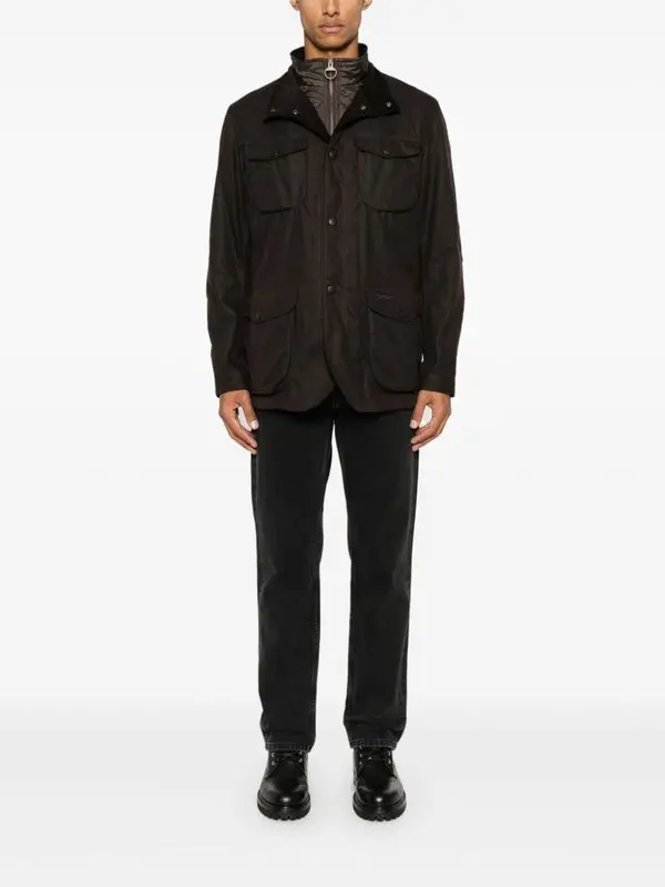 Barbour Ogston Waxed Cotton Jacket - Brown