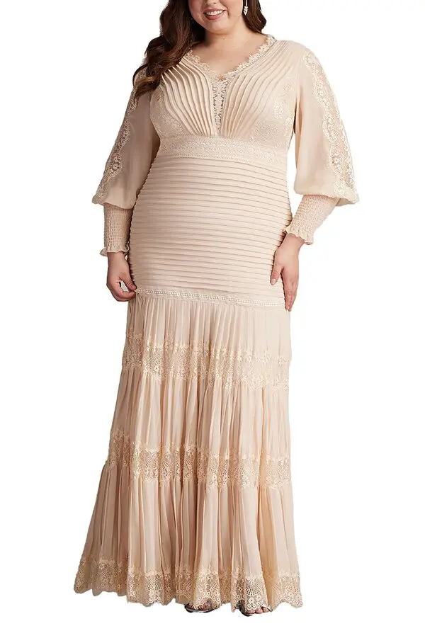 Tadashi Shoji Nyssa Bishop Sleeve Gown