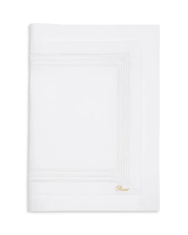 PRATESI Tre Righe Table Runner, 15 X 90 - White/white