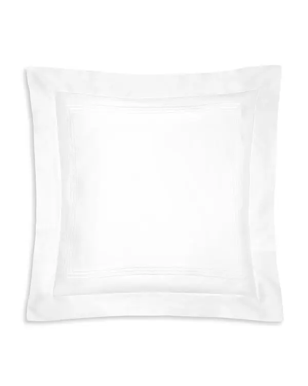 PRATESI Tre Righe Splendore Euro Sham - White/white