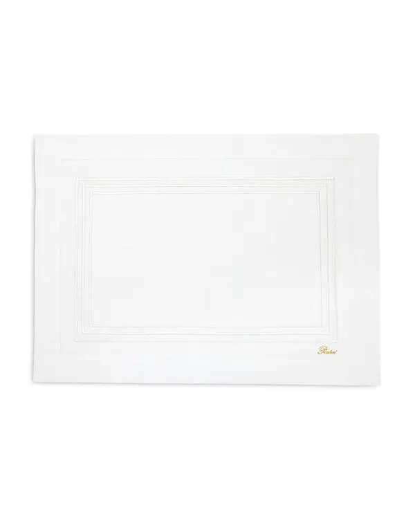 PRATESI Tre Righe Oblong Placemats, Set Of 4 - White/white