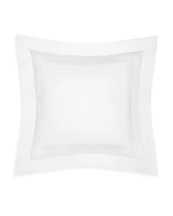 PRATESI Tre Righe Continental Euro Sham - White/white