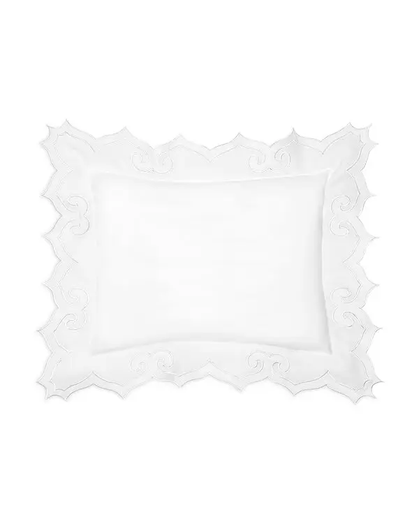 PRATESI Marrakesh Pique Boudoir Sham - White/white