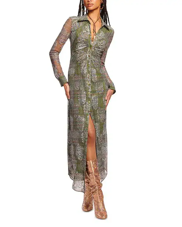 knee length dresses for ladies Feeling The Joy Red Tartan Plaid Midi Dress – Shop the Mint