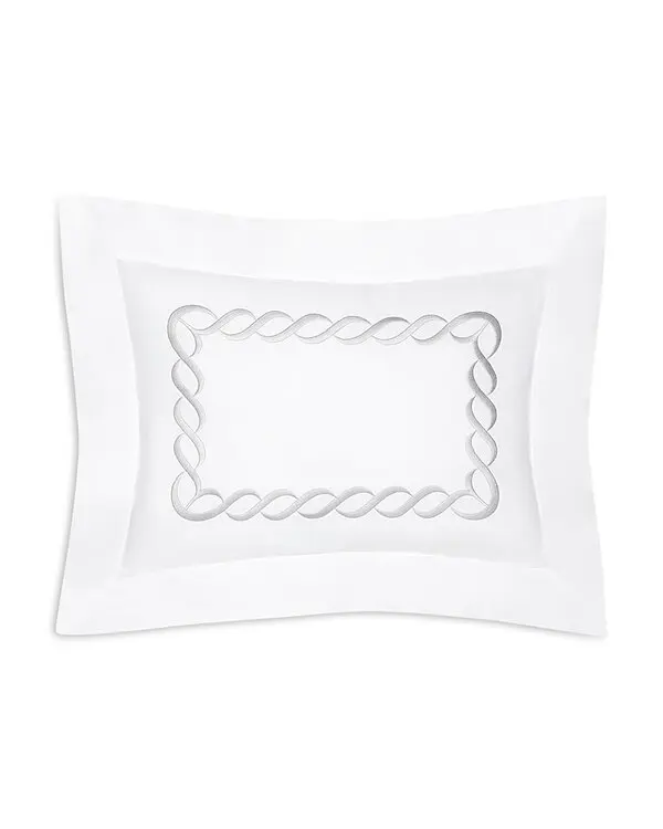 PRATESI Treccia Moderno Sham, Boudoir - White/sterling