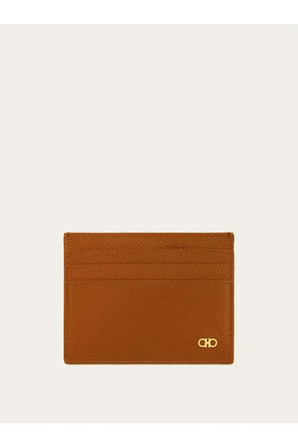 FERRAGAMO Gancini Credit Card Holder - Red
