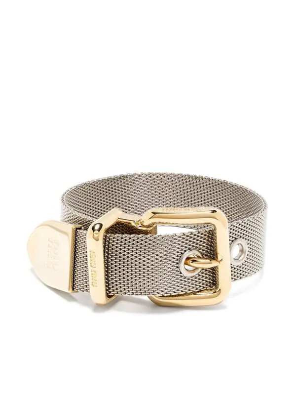 Miu Miu Buckle Bracelet - Acciaio+oro