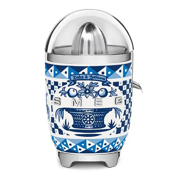 SMEG Dolce & Gabbana 50's Retro Style Aesthetic Blu Mediterraneo Citrus Juicer - Blue