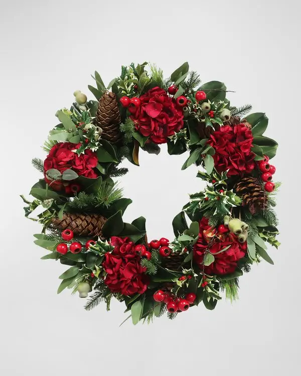 WINWARD HOME Hydrangea Christams Wreath