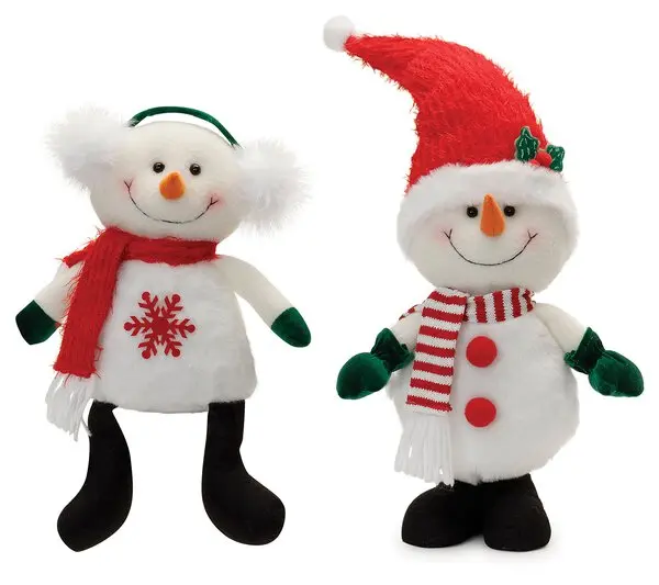 MELROSE Plush Snowman Shelf Sitter