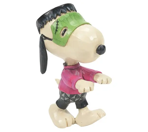 JIM SHORE Peanuts Snoopy Green Monster Mini Igurine