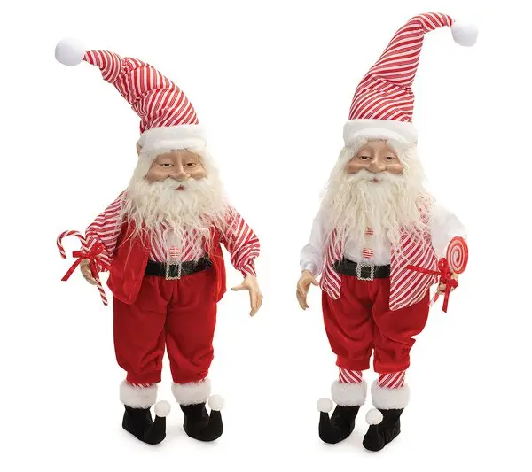 MELROSE Plush Peppermint Santa Elf