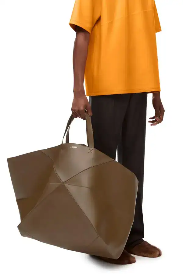 Loewe Luxury Xxl Puzzle Fold Tote Bag Umber Editorialist