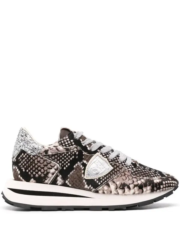 Philippe Model Tropez Haute Sneakers - Brown