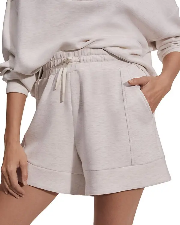 Varley Atrium High-rise Shorts - Ivory Marl